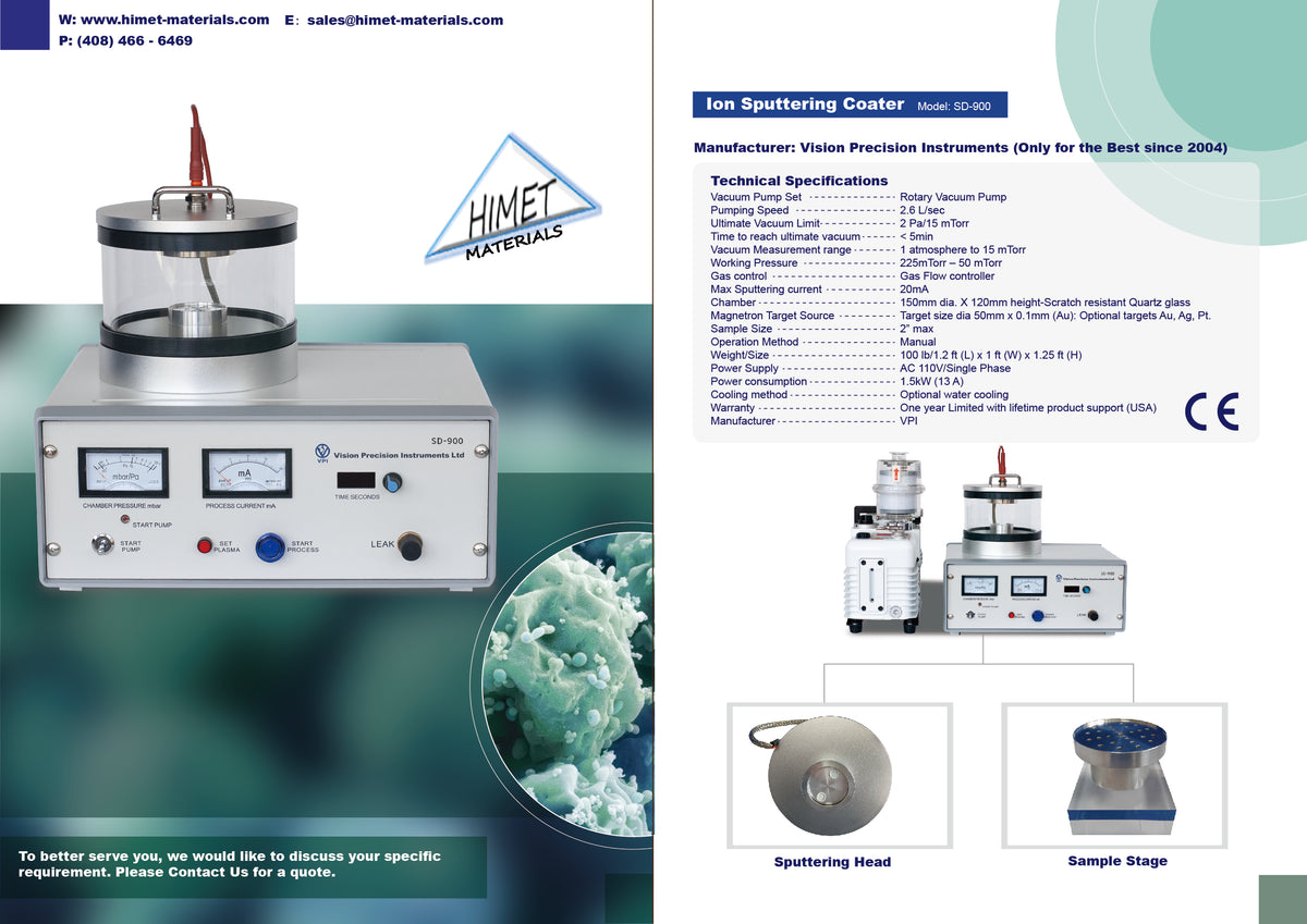 Low cost Sputtering systems for SEM sample preparation and thin film r ...